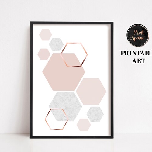Blush Print Blush Wall Art Blush Poster Copper Print | Etsy