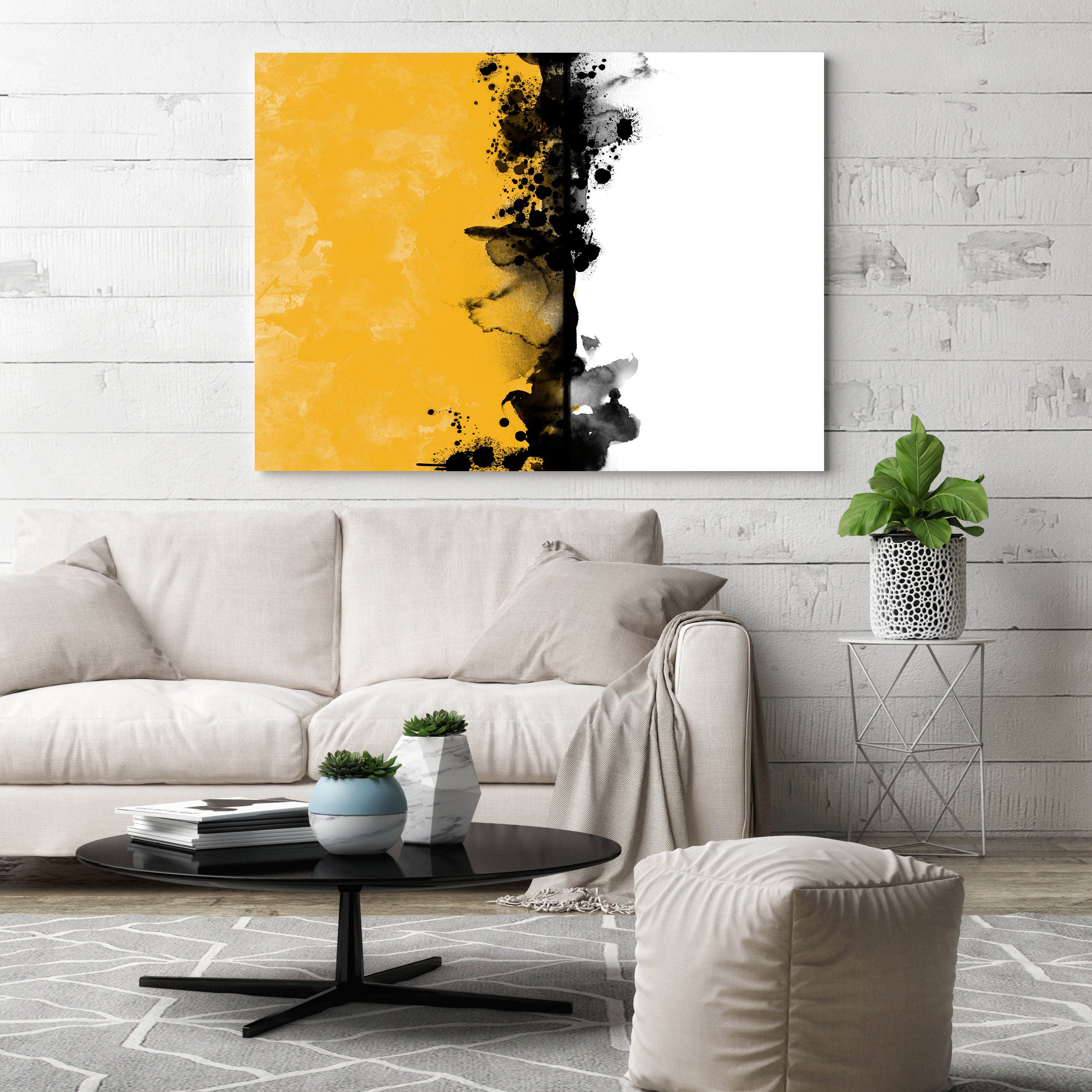 Mustard Print Wall Art Printable Art Digital Print Yellow - Etsy