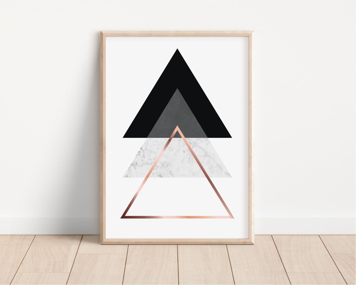 Triangles Print Minimalist Art Contemporary Print - Etsy Ireland