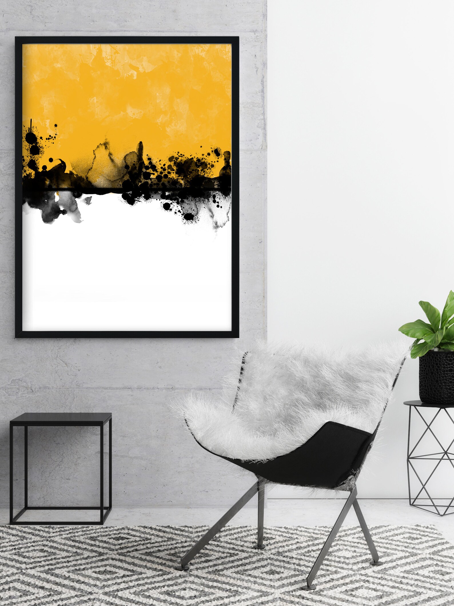 Mustard Print Wall Art Printable Art Digital Print Yellow - Etsy