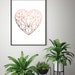 Copper Love Heart Print Copper Printable Art Scandinavian - Etsy