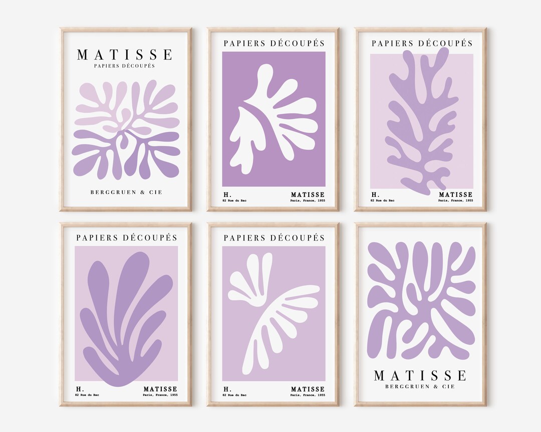 Matisse Digital Print Set of 6, Matisse Printable Wall Art, Preppy Wall ...