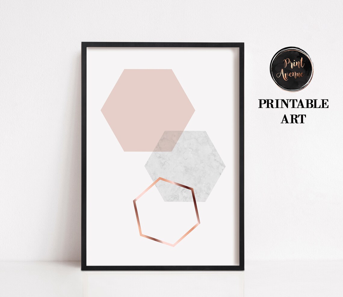 Blush Print Blush Wall Art Blush Poster Copper Print | Etsy