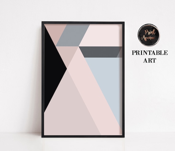 Abstract Geometric Print Abstract Wall Art Geometric Poster | Etsy
