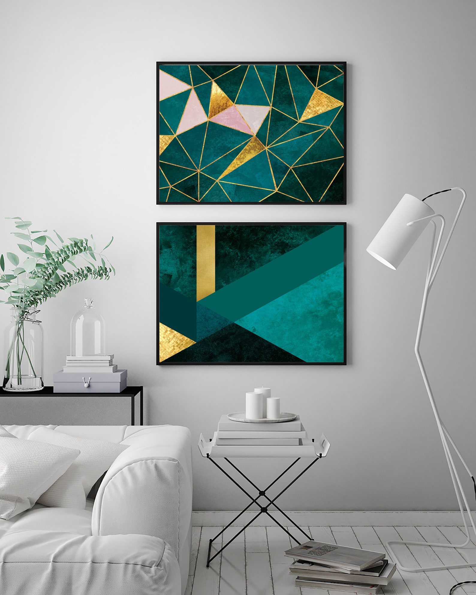 Printable Diptych Wall Art Geometric Posters Set Set of 2 - Etsy