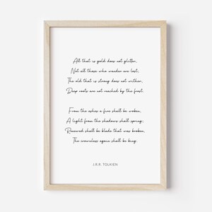 Tolkien Quote Art Print - Digital Download, Printable Inspirational Poster, Minimalist Black ...