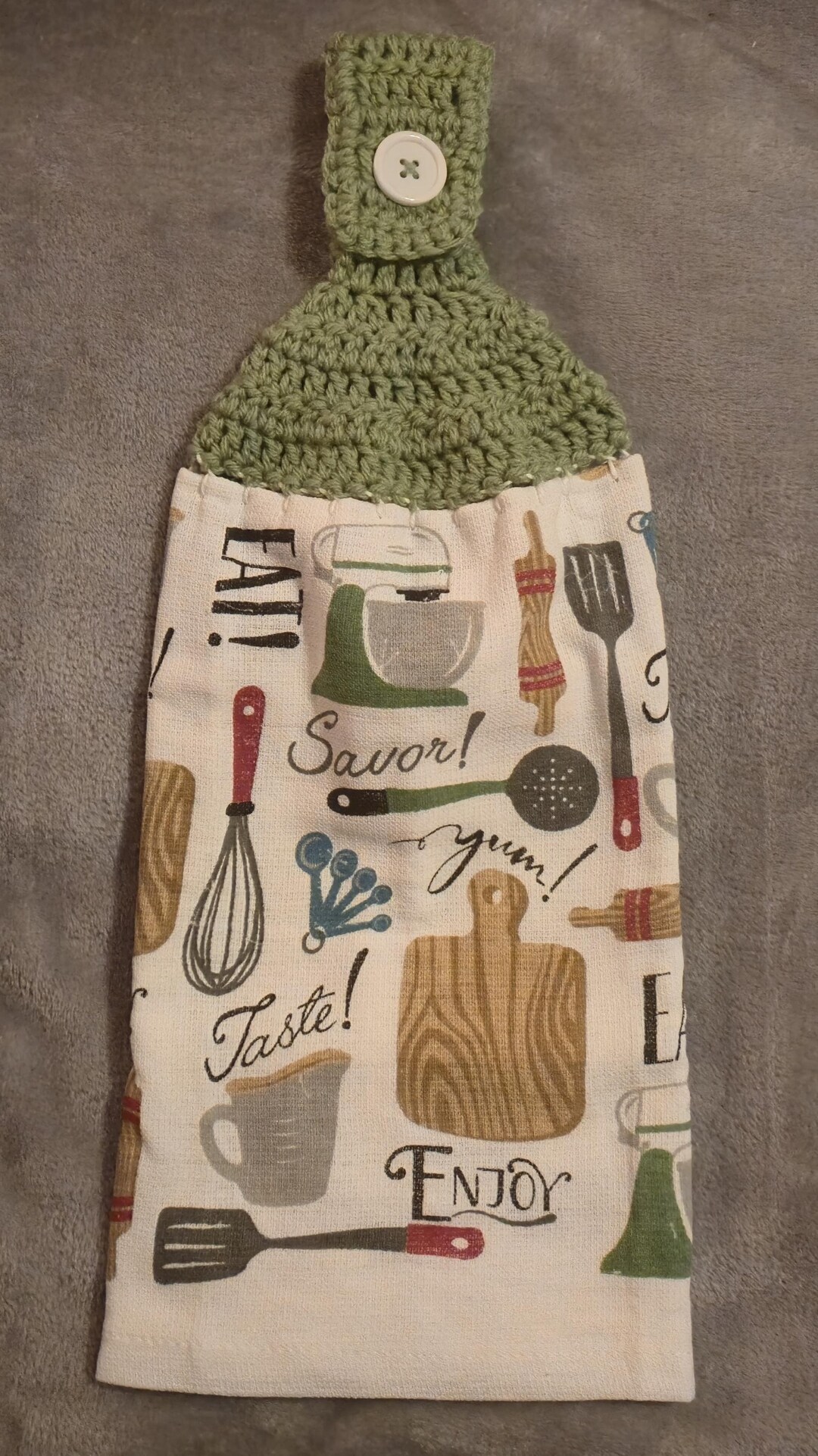 Kitchen Towels With Crochet Topper/ready to Ship - Etsy