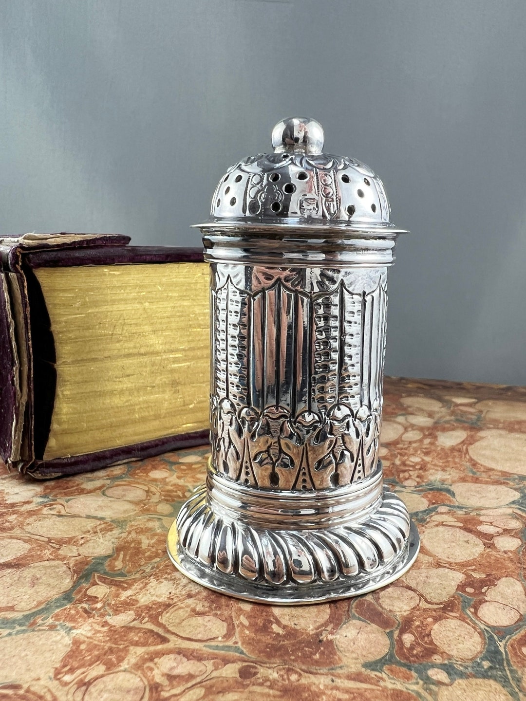 Antique Victorian Sterling Silver London, 1894 Cylindrical Pepper or ...