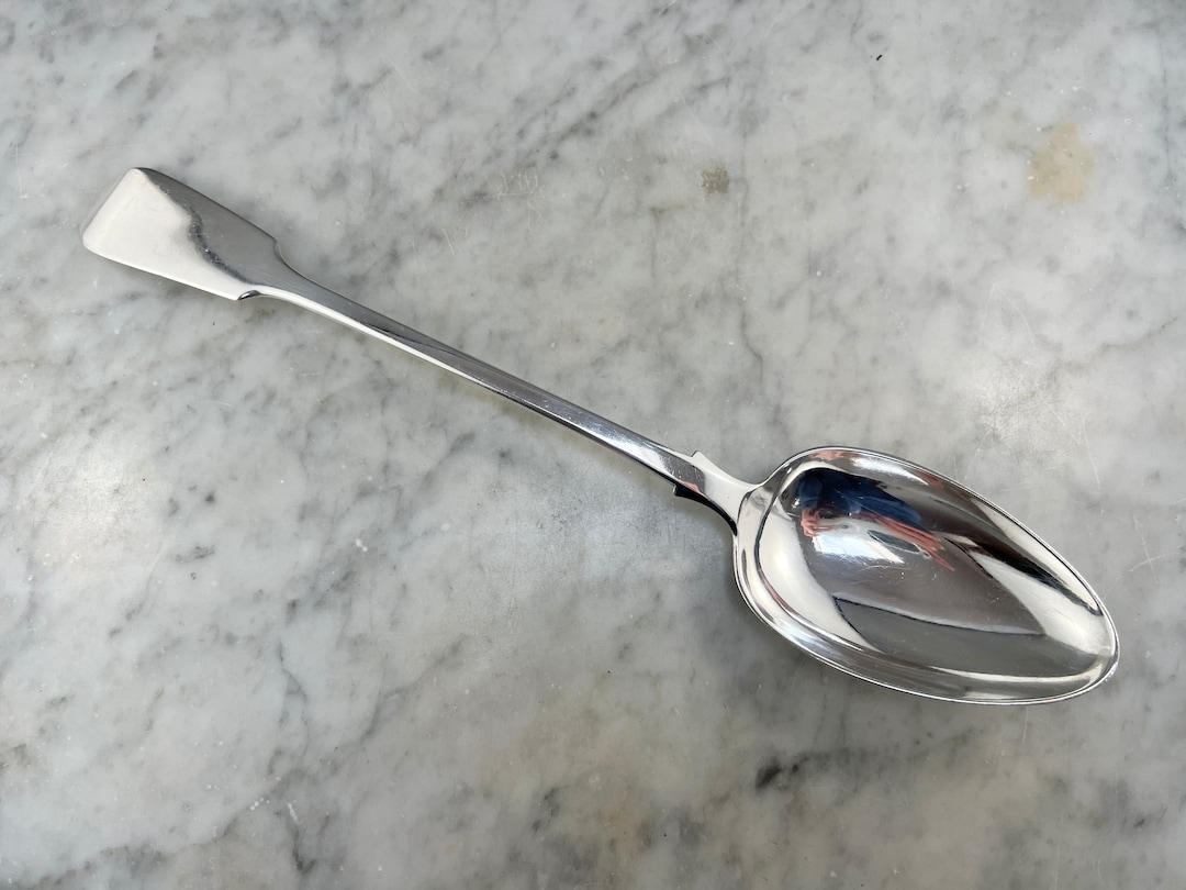 Large Antique Victorian Sterling Silver English 12.25" Fiddle Pattern ...