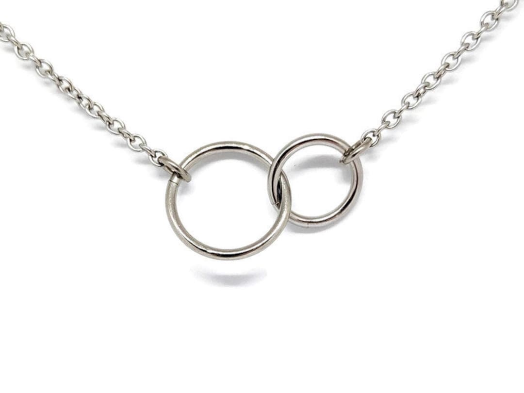 Interlocking Rings Pendant, Love Knot Pendant, Interlocking Circles ...