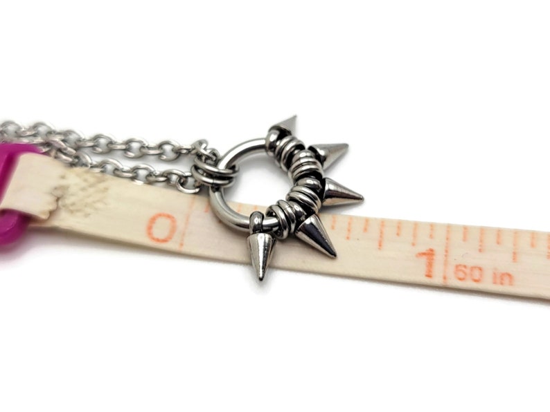 Mini Thorn Spike Pendant Gothic Fidget Necklace Small O Ring - Etsy
