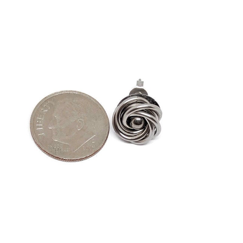 Mobius Chainmaille Stud Earrings Love Knot Earrings - Etsy