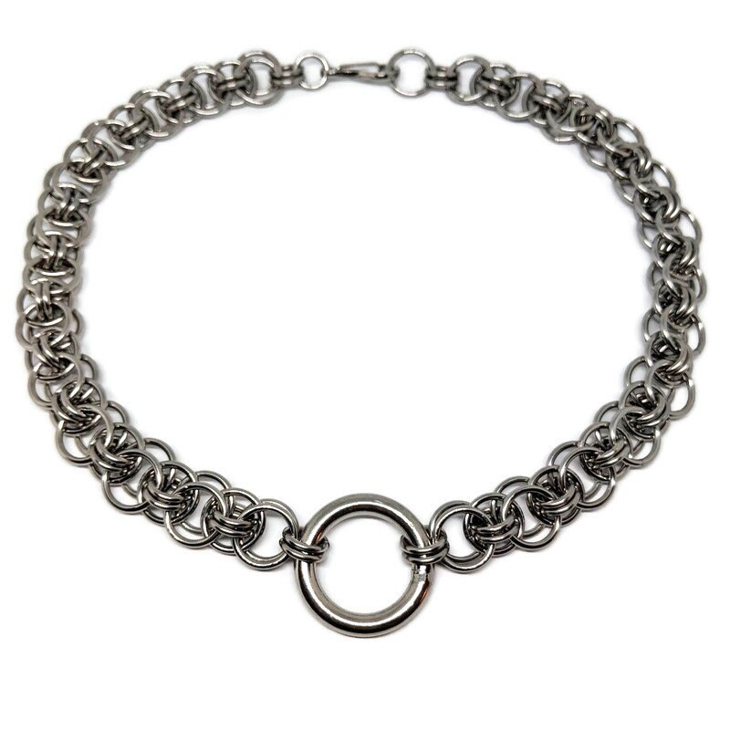 Helm Weave Chainmaille Necklace Helm Chain Choker Parallel - Etsy