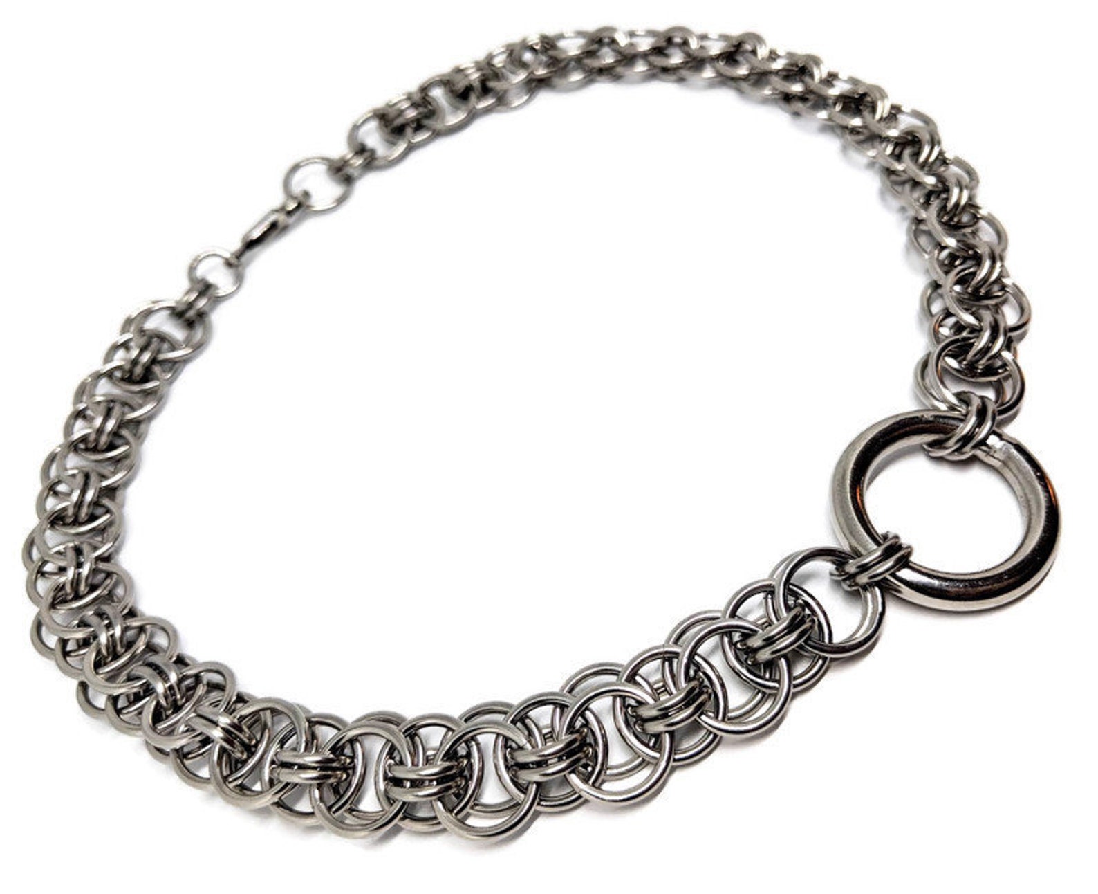 Helm Weave Chainmaille Necklace Helm Chain Choker Parallel | Etsy