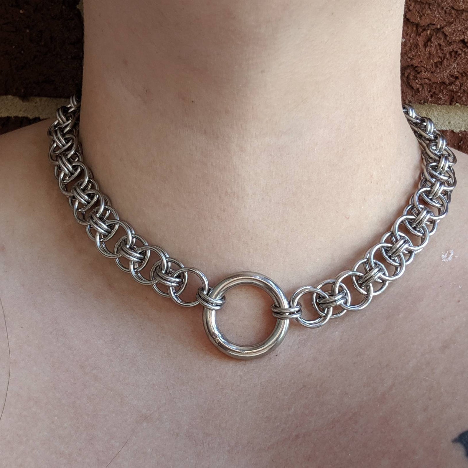 Helm Weave Chainmaille Necklace Helm Chain Choker Parallel - Etsy