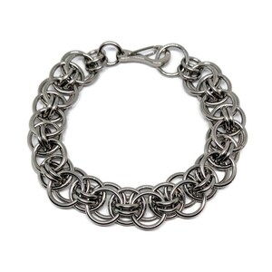 Chunky Helm Weave Chainmaille Bracelet, Helm Chain Anklet, Parallel ...