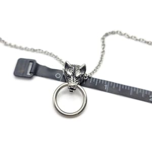 Wolf Biting Ring Choker, Werewolf Knocker O Ring Collar, Witchy Gothic ...