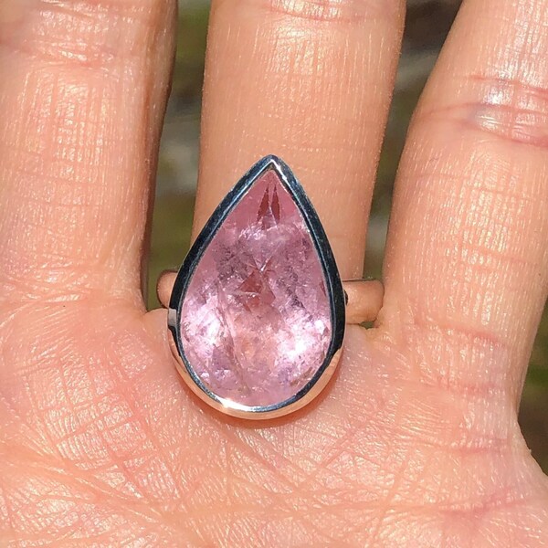 Pink Beryl Ring - Etsy