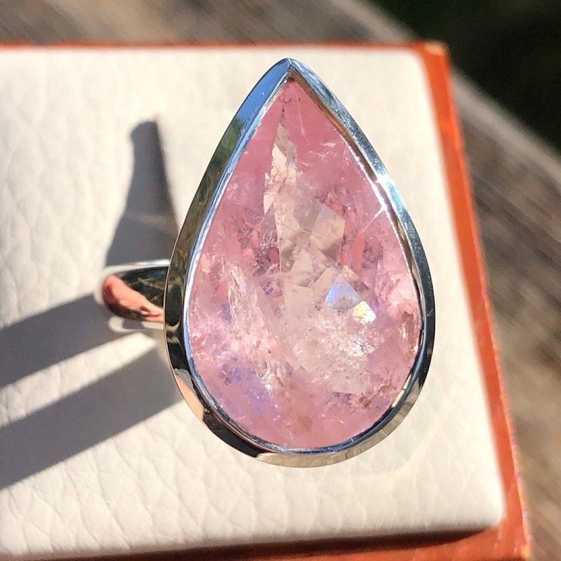 Pink Beryl Ring - Etsy
