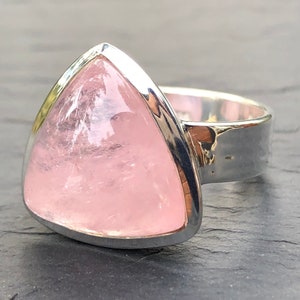Morganite Ring,natural Pink Gemstone Sterling Silver,large Pink Stone ...