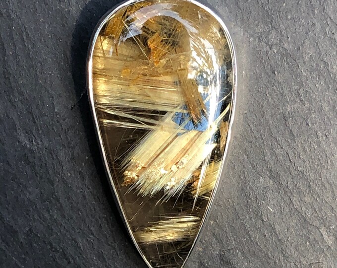 Rutilated Star Quartz Pendantgolden Rutile Quartzrare Gold - Etsy