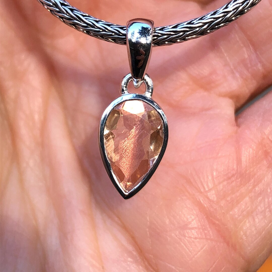 Small Size Oregon Sunstone Pendant,rare Copper Schiller Sunstone ...