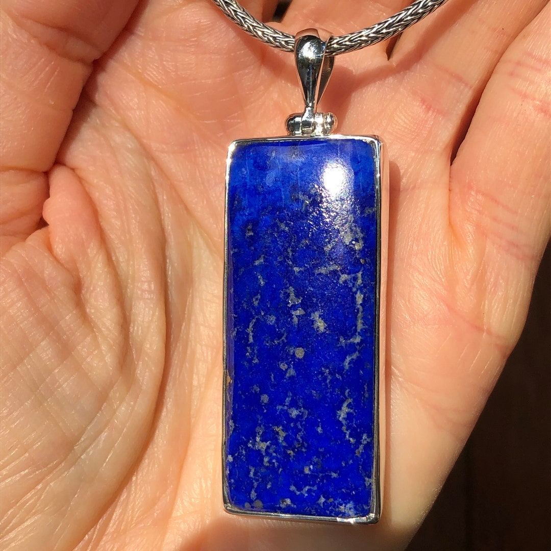 Large Natural Lapis Lazuli Pendant,quality Lapis Mine 4,long Blue Lapis ...