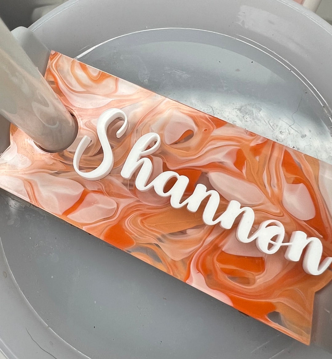 Marbled Name Plate, Custom Name Tag, 30oz, 40 Oz, Personalized Tumbler ...