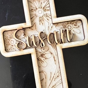 Easter Cross Name Tag Svg, Easter Name Tag, Cross Name Tag, Svg, SVG ...