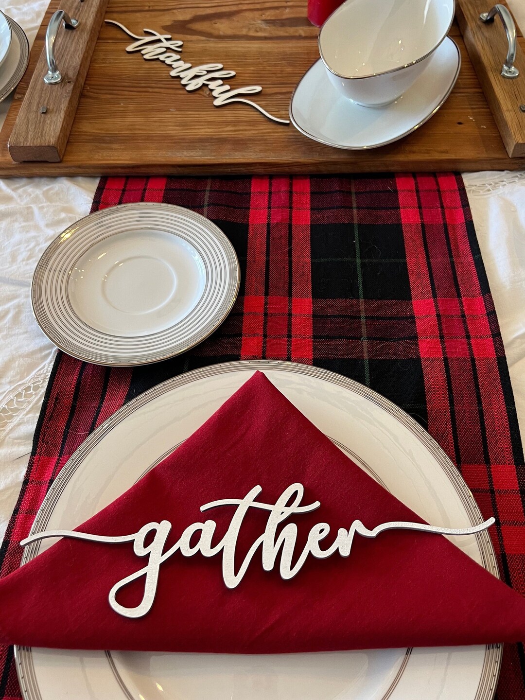 CUSTOM Thanksgiving Table Decor, Thankful Place Card, Thanksgiving ...