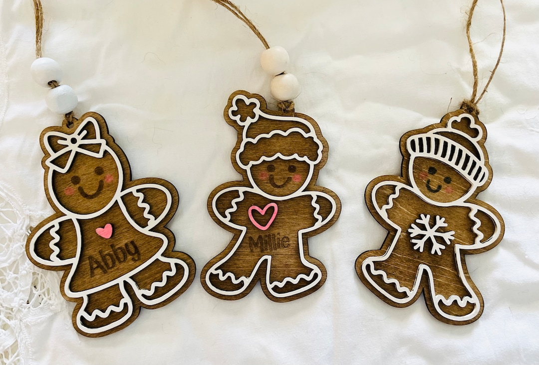 Personalized Gingerbread Ornament, Gingerbread Family, Personalized ...