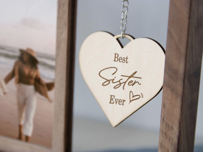 Personalized Sister Photo Frame, Custom Any Text Picture Frame, Wedding ...