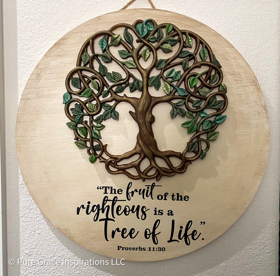 Tree of Life Proverbs 11:30 Rustic Sign - Etsy