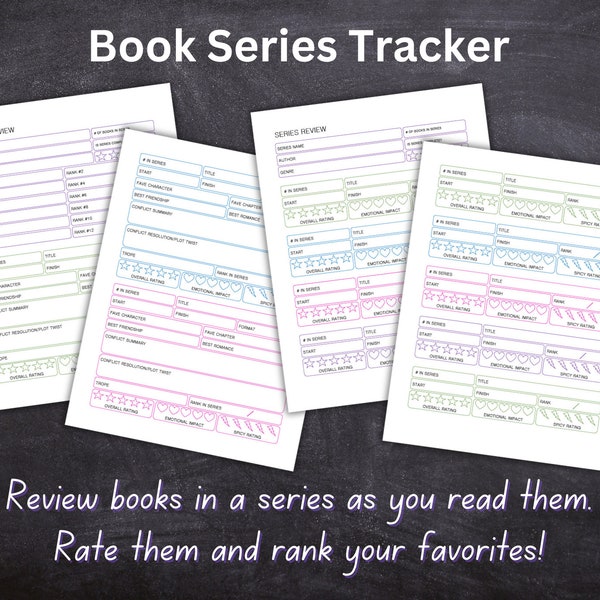 Book Series Tracker Printable Book Series Tracker Printable - Etsy