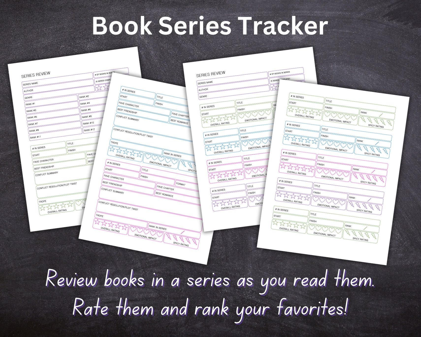 Book Series Tracker - Etsy