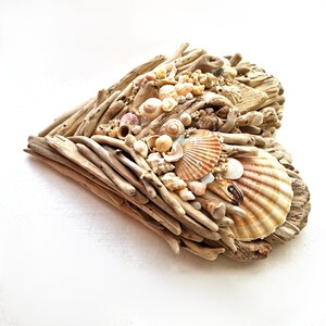 Driftwood Fairytale Love Heart Wall Hanging 12 Inch 30cm, Shells ...