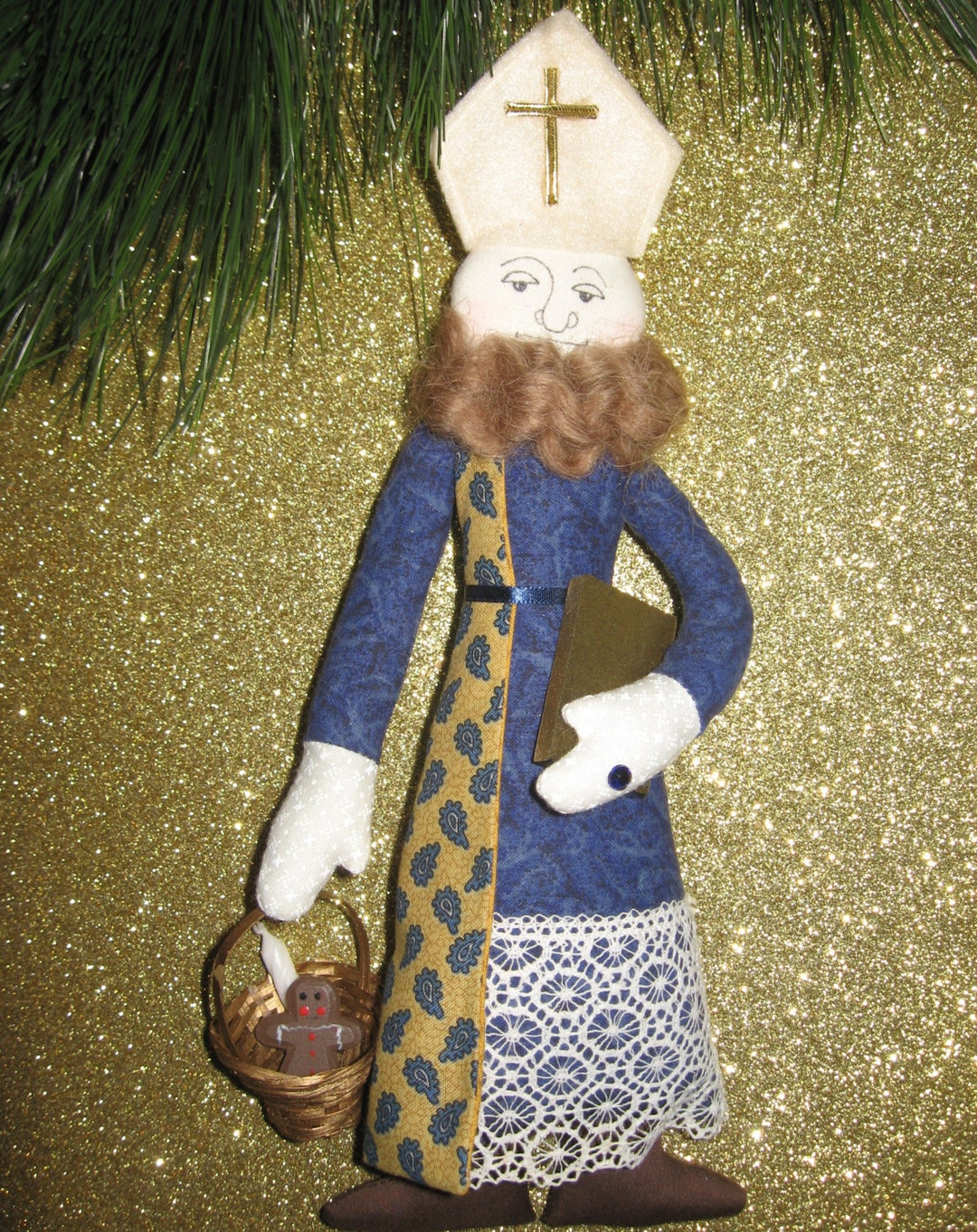 BELGIUM Nationality SANTA CLAUS Cloth Miniature Doll Ornament ...