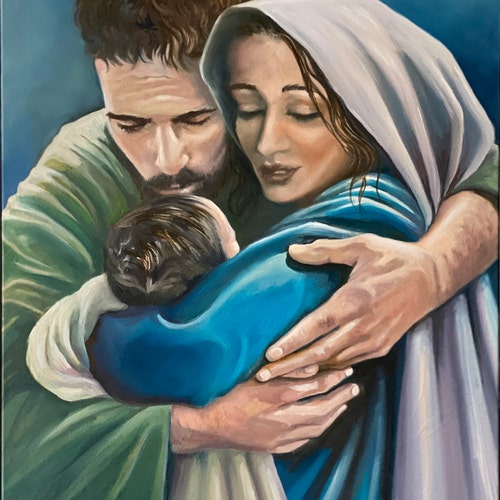 Holy Family the Holy Family Mary Jesus and Joseph Nativity - Etsy
