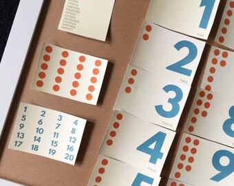 Nature-themed Number and Counting Cards 1-20 - Watercolor-style ...