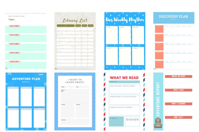 Printable Teacher Homeschool Planner and Record Keeping | Daily, Weekly ...