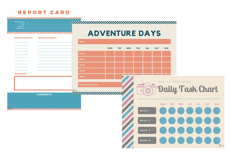 Printable Teacher Homeschool Planner and Record Keeping | Daily, Weekly ...