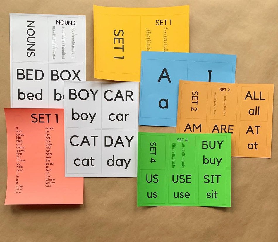 Sight Word Cards High Frequency Words Uppercase and Lowercase Sight ...