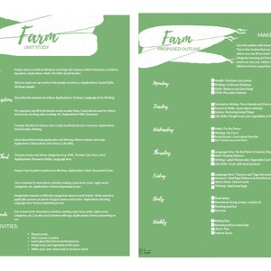 Farm Themed Educational Unit | Printable Lesson Plans | Homeschool ...