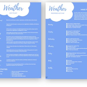Weather Unit Study | Weather Unit | Printable Homeschool Lesson Plans ...