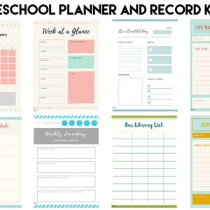 Printable Teacher Homeschool Planner and Record Keeping | Daily, Weekly ...