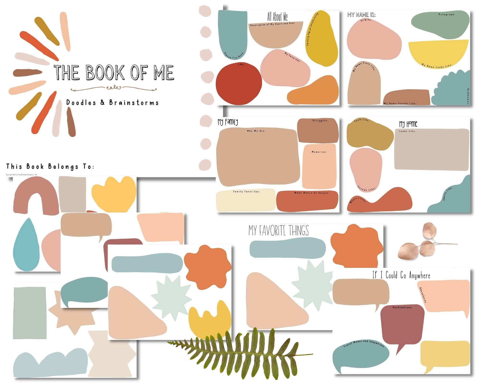 All About Me Doodle Book - Etsy