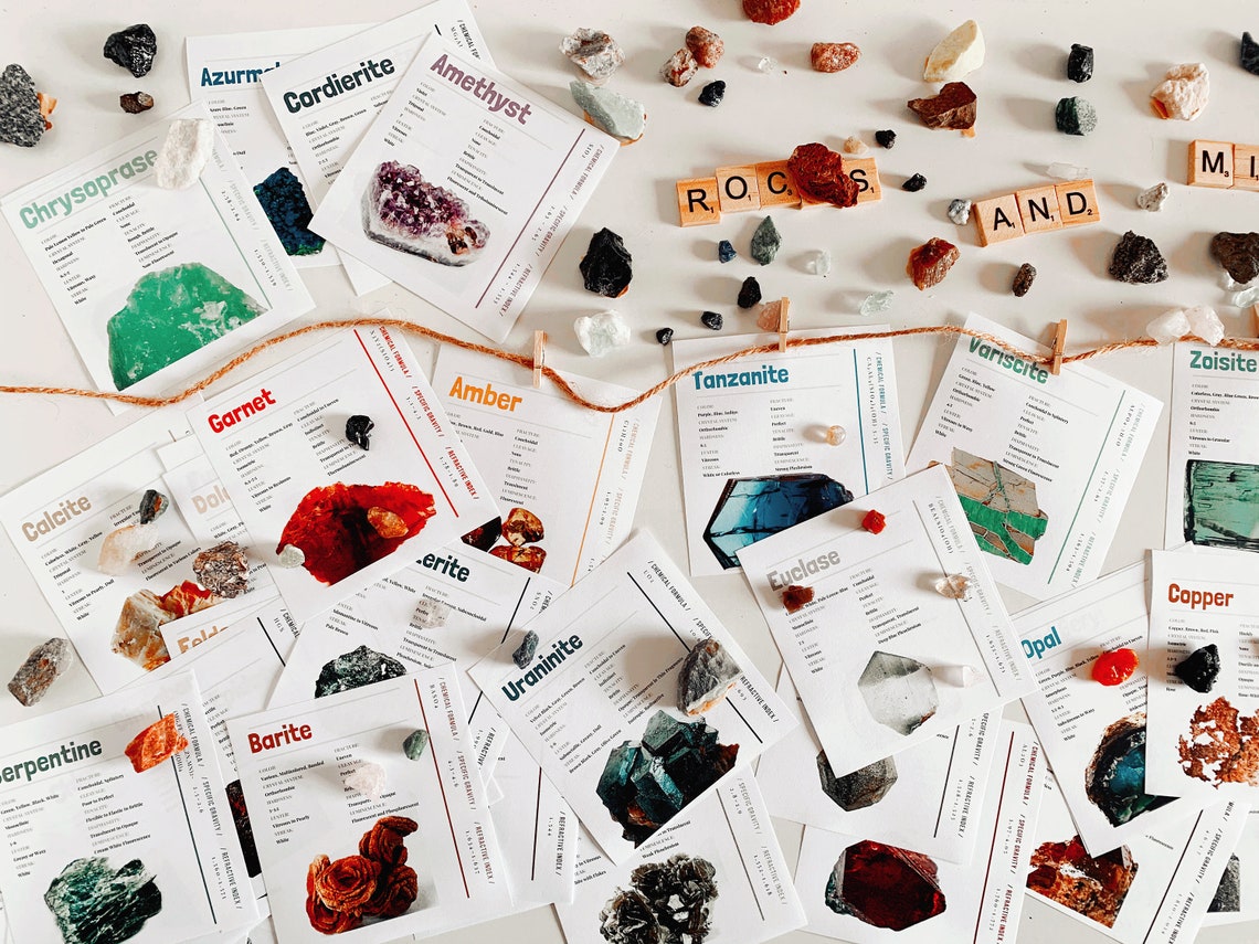 Set of 108 Rock, Mineral, and Gemstone Identification Cards | NON ...