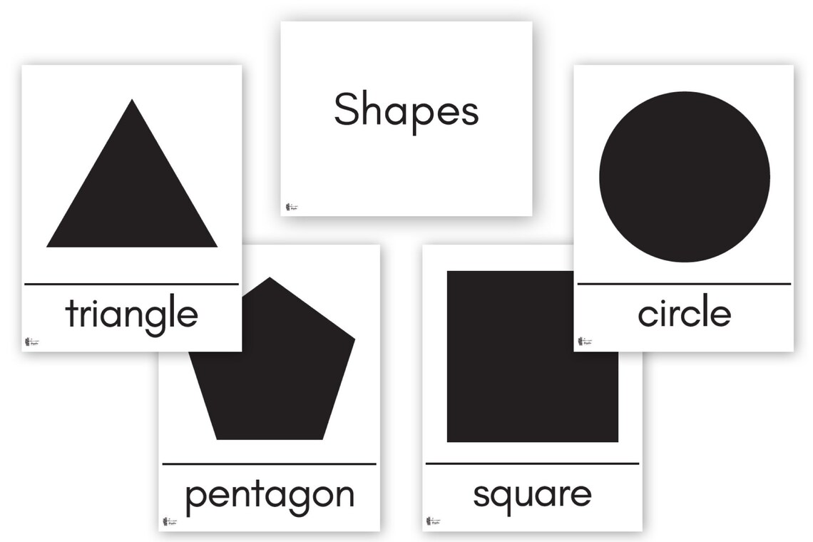 Montessori Flash Cards | Letters, Numbers, and Shapes 3 Part Cards ...