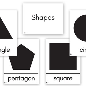 Montessori Flash Cards | Letters, Numbers, and Shapes 3 Part Cards ...