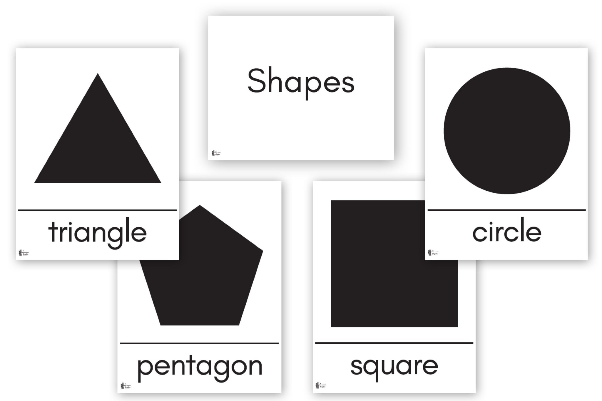 Montessori Flash Cards Letters, Numbers, and Shapes 3 Part Cards ...